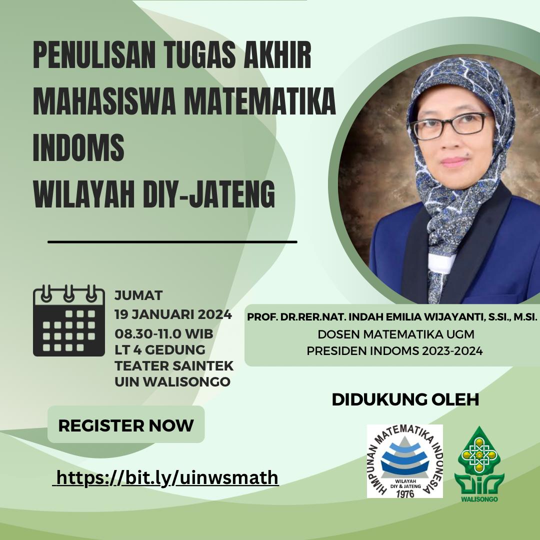 Seminar Penulisan Tugas Akhir Mahasiswa Matematika INDOMS Wilayah DIY ...